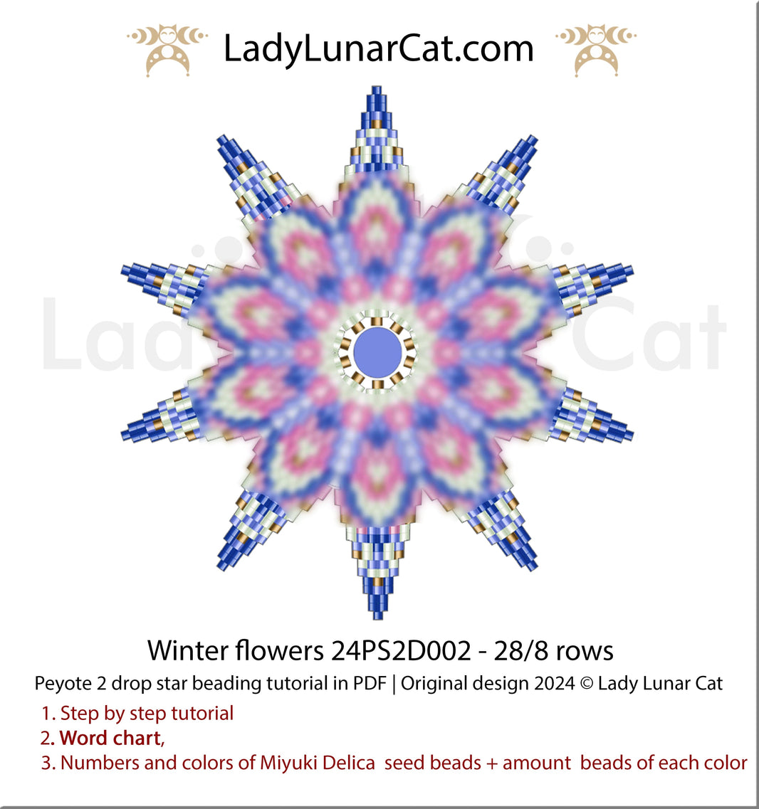 Peyote 2 drop star patterns – LadyLunarCat